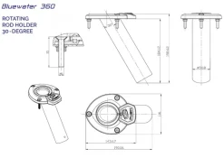 Exploding Fish Bluewater 360 Rod holder 30 degrees - Perth Fishing